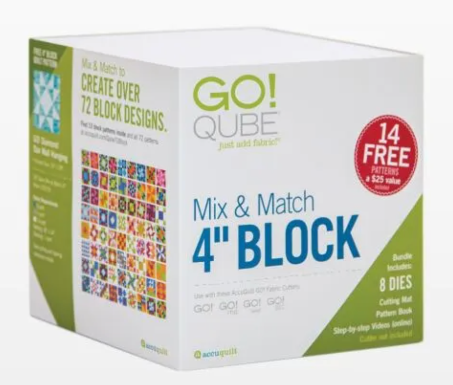AccuQuilt GO! Qube® Mix & Match 4" Block — Flash Sew & Quilt