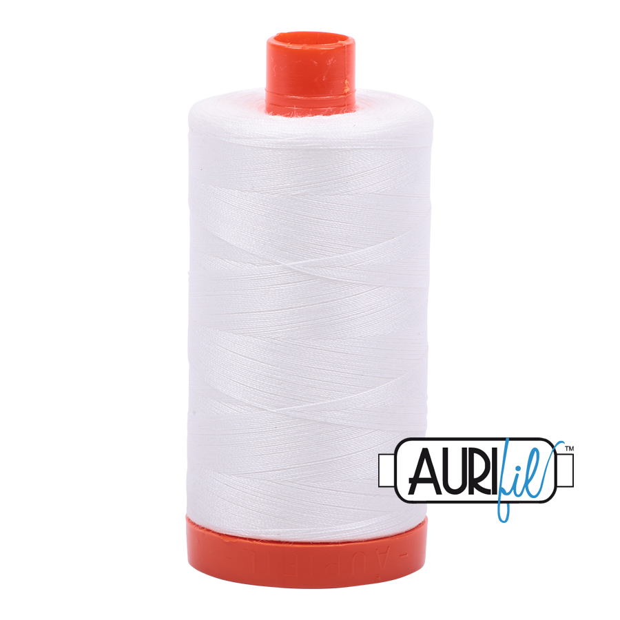 Aurifil Thread 50wt Natural White 2021 (1300 meters) — Flash Sew & Quilt