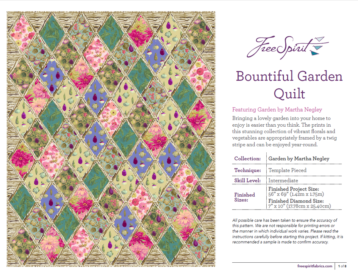 Martha Negley - Bountiful Garden Quilt - FREE QUILT PATTERN — Flash Sew & Quilt