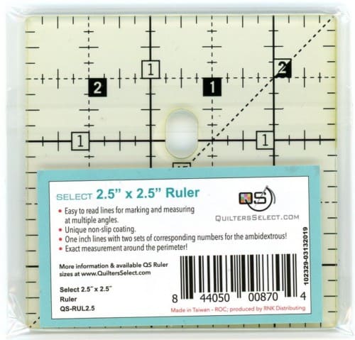 Quilters Select Non-Slip Ruler 2.5 inch x 2.5 inch — Flash Sew & Quilt