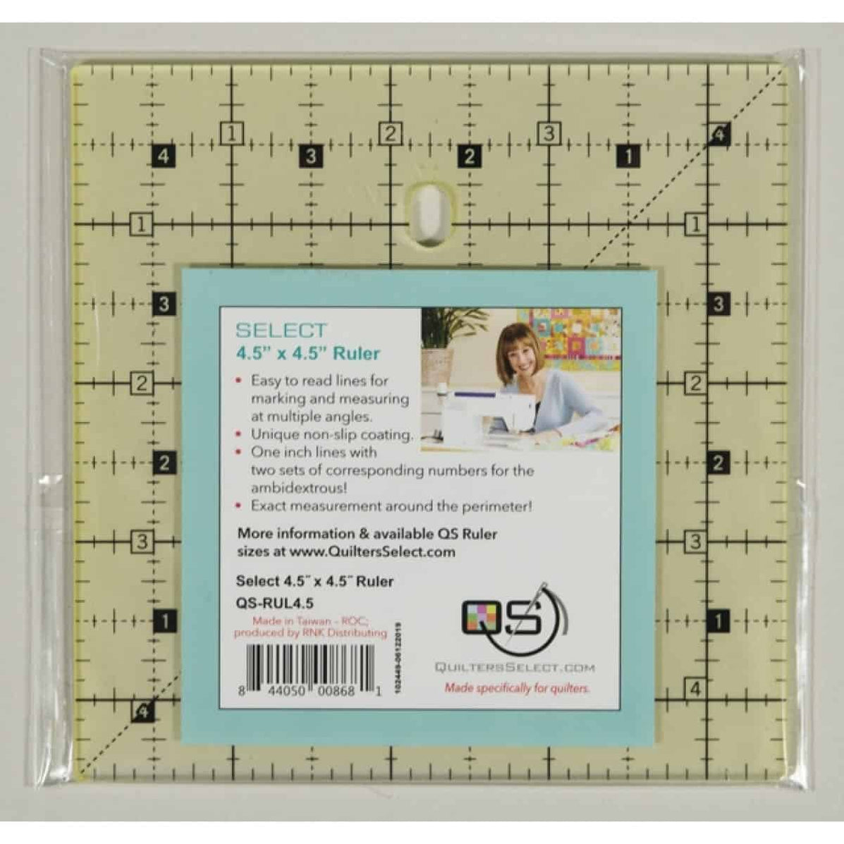 Quilters Select Non-Slip Ruler 4.5 inch x 4.5 inch