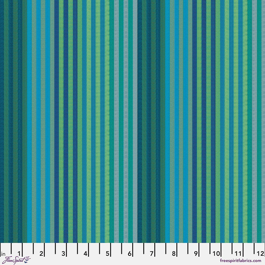 Kaffe Fassett Woven Stripes Caterpillar Stripe Aqua