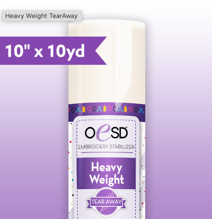 OESD Heavy Weight TearAway 10" x 10 yds — Flash Sew & Quilt