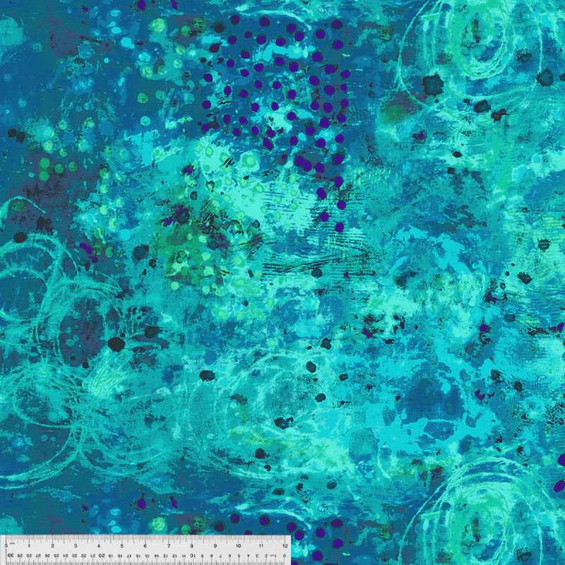 Spotted Graffiti Blue Hour fabric by Marcia Derse — Flash Sew & Quilt