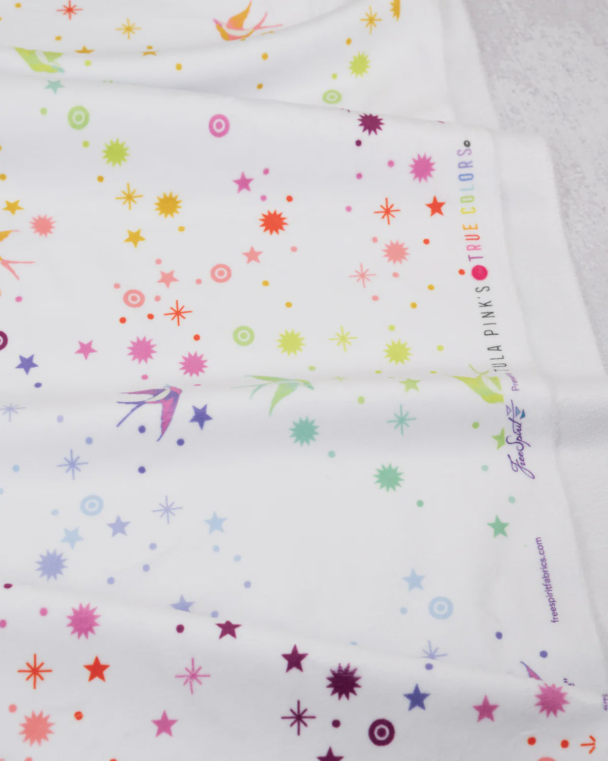Tula Pink True Colors Minky Fairy Dust White fabric — Flash Sew & Quilt